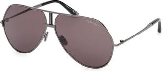 Tom Ford Homme, Accessoires, Gris, Taille: 63 MM Rickie-02 Lunettes de soleil