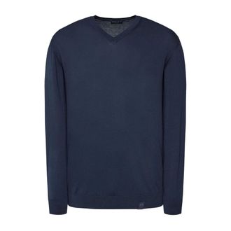 North Sails Homme, Tops, Bleu, Taille: L Pull Col Rond Marine Coton Éco Fin