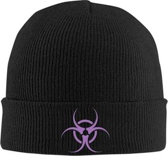 Generic Bonnet Alerte Aux Risques Biologiques Classique Chapeau Thermique Bonnet Tricot&eacute; pour Femme D&eacute;contract&eacute;e Sport