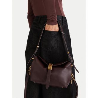 Pinko Handtasche PINKO Saddle Baguette Mini AI 25-26 PLTT 105895 A1ZX Dunkelrot