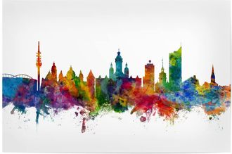 artboxONE Poster 150x100 cm Leipzig Städte Leipzig Germany Skyline - Bild Leipzig Heidelberg print Leipzig