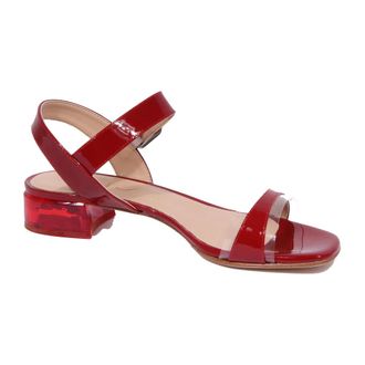 Unisa Roter Lackleder Sandale Donova Stil - - Shoes - Damen - Rot - 35 EU