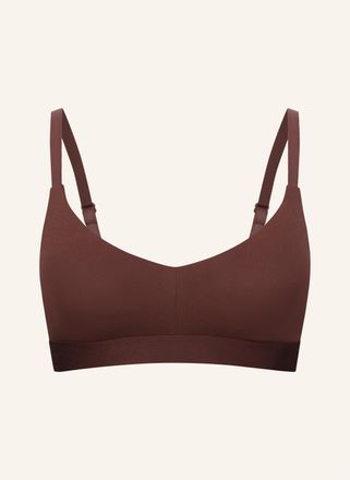 erlich textil Erlich Textil Casual Cotton Bralette Mit Herausnehmbaren Pads B&uuml;gellos Aus Bio-Baumwolle - Verstellbare Tr&auml;ger braun