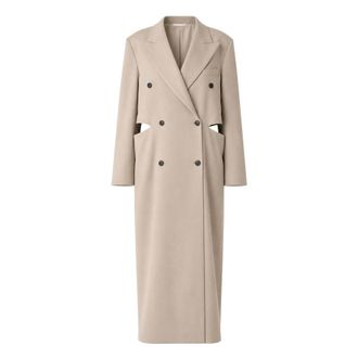 Meimeij Robe-Manteau Long - Femme - Manteaux - Beige - Taille: 34 FR