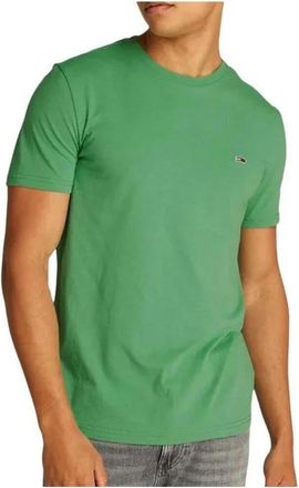 Tommy Jeans Homme, Tops, Vert, Taille: L T-Shirt MC Logo Coton