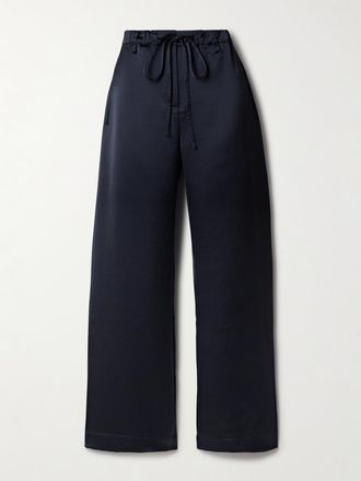 Proenza Schouler Magnus Hose Mit Weitem Bein Aus Satin - Blau
