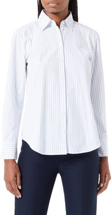 Gerry Weber Edition Damen 760018-66413 Bluse, Ecru/Weiss/Blau Streifen, 42