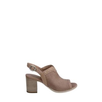 Nero Giardini Schwarze Lederblockabsatz-Sandalen - - Shoes - Damen - Rosa - 39 EU
