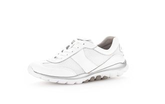 Gabor Damen Low-Top Sneaker, Frauen Halbschuhe,Wechselfußbett,Sportschuhe,Freizeitschuhe,Turnschuhe,Laufschuhe,schnürer,Weiss,38.5 EU / 5.5 UK