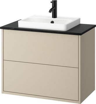 IKEA HAVB&Auml;CK / ORRSJ&Ouml;N Waschbschr+Schubladen/Waschb/Mibatt