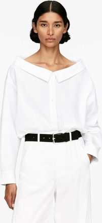 Arket Bluse Mit Weitem Ausschnitt -Weiß