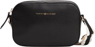 Tommy Hilfiger Damen Crossbody Bag Tasche Logotape Camera Bag Klein, Schwarz (Black), Einheitsgr&ouml;&szlig;e