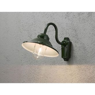 Konstsmide Au&szlig;enwandleuchte vega im Landhausstil Aluminium Gr&uuml;n, H&ouml;he 30cm
