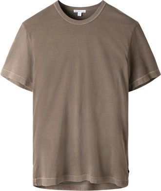 James Perse Homme, Tops, Brun, Taille: XL T-shirt &agrave; Manches Courtes et Col Rond
