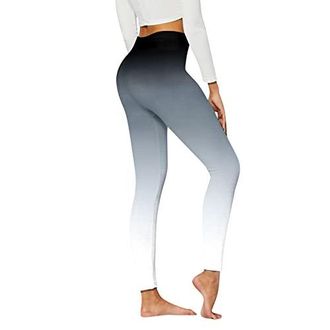 Generic Legging d&eacute;contract&eacute; et confortable pour femme avec imprim&eacute; d&eacute;grad&eacute;, gris, XXL