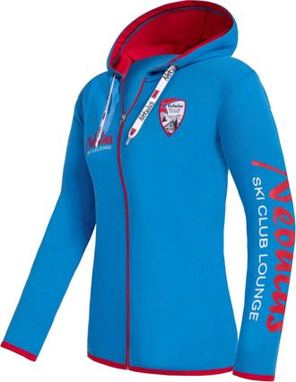 Nebulus Damen Sweatjacke CLUBLOUNGE, Jacke, praktische Kapuzenjacke, Malibu - XXL/44