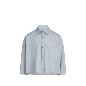 Merely Made Chemise droite ajour&eacute;e &agrave; poche plaqu&eacute;e