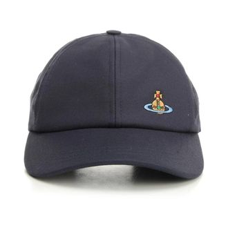 Vivienne Westwood unisex, Accessoires, Bleu, Taille: L/Xl Casquette de baseball brod&eacute;e Orb