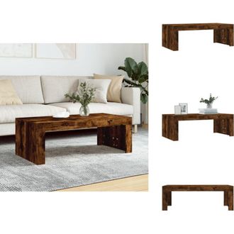 vidaXL Table basse ch&ecirc;ne fum&eacute; 102x50x36 cm bois ding&eacute;nierie Vidaxl