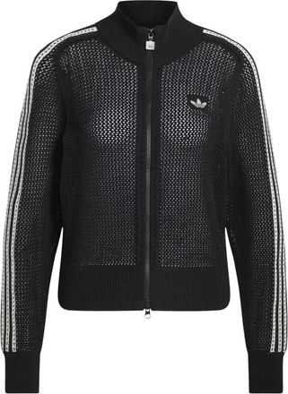adidas Femme, Sport, Noir, Taille: 38 FR Knitted Crochet Firebird Track Top