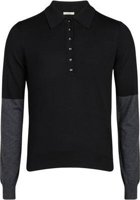 Entire studios Polo manches longues en laine m&eacute;lang&eacute;e