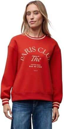 Street One 3017324 Sweat-Shirt imprimé Ample, Racing Rouge, 46 Femme