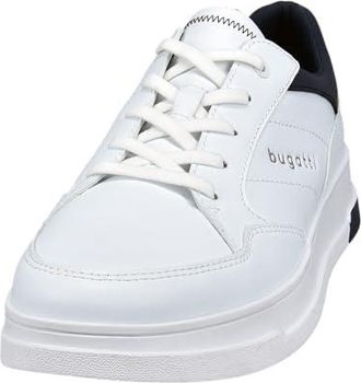 Bugatti Chaussures daffaires &agrave; lacets pour homme, White Dark Blue 2041, 42 EU