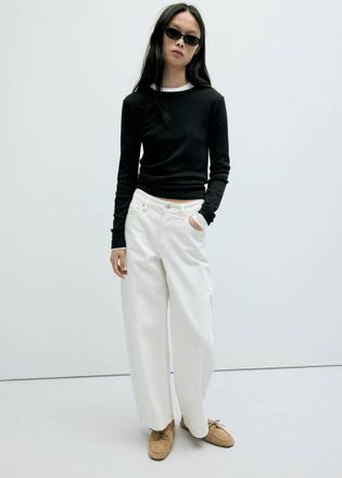Mango T-shirt coton ajust&eacute; noir - Femme - XXS - MANGO