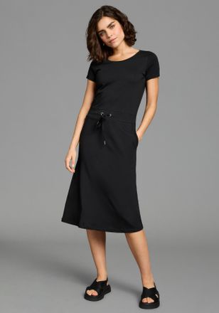 Laura Scott Sommerkleid LAURA SCOTT, Damen, Gr. 42, N-Gr, schwarz, Single Jersey, Obermaterial: 50% Baumwolle, 50% Modal, unifarben, 7/8-L&auml;nge, Kleider Sommerklei