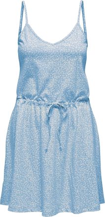 Only Damen Onlmay Life Singlet V-Neck Dres JRS Noos, Clear Sky/AOP:mia Ditsy, XS