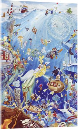 Posterlounge Wimmelbild: Unterwasserwelt Acrylglasbild von Bernd Lehmann 60 x 90 cm Wandbilder Wanddeko