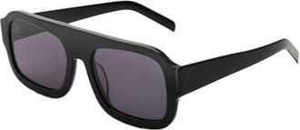 Generic Lunettes De Soleil R&eacute;tro Carr&eacute;es &Agrave; Grand Cadre For Hommes Et Femmes, Lunettes De Soleil &Agrave; La For Photos De Vacances Et De Trajet(Black)