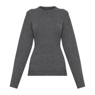 Jil Sander Wollpullover mit V-Ausschnitt - - Knitwear - Damen - Grau - L