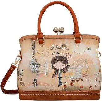 Anekke Peace & Love Kiss Short Handle Bag Camel