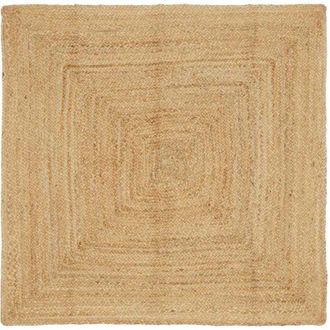 vidaXL Bereichsteppich Beige 120 x 120 cm Jute vidaXL