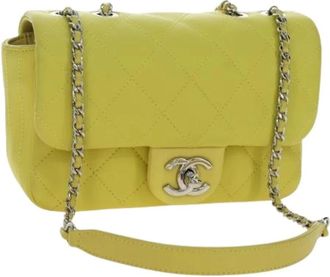 Chanel Sac bandouli&egrave;re vintage doccasion - Femme - Pre-owned - Jaune - Taille: ONE Size