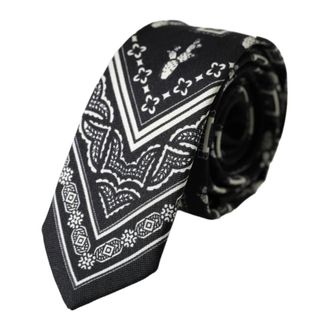 Dolce & Gabbana Seidenkrawatte mit Logo-Details - - Accessories - Herren - Schwarzk - ONE SIZE