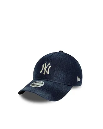 New Era Womens Cap 9twenty A-Frame Denim Navy Blue Polyester Hat