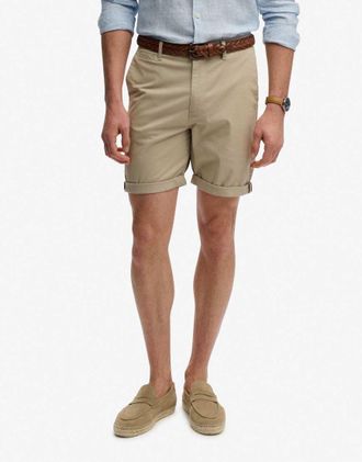 Superdry Premium - Regular-Fit-Chino-Shorts in Sandsteinbraun