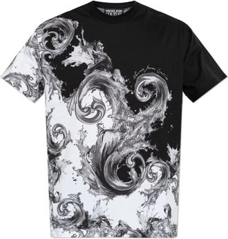 Versace Jeans Couture Homme, Tops, Noir, Taille: S Barocco Print T-Shirt