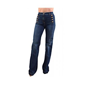 Elisabetta Franchi Damen, Jeans, Blau, W28Gr&ouml;&szlig;e