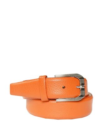 Brunello Cucinelli ceinture en cuir grainé - Orange