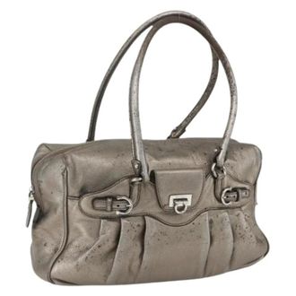 Ferragamo Sac &agrave; main Pre-owned - Femme - Pre-owned - Gris - Taille: ONE Size