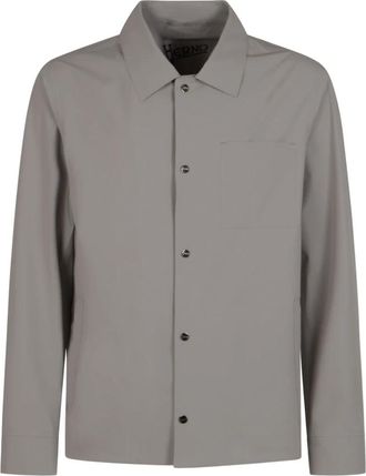 Herno Homme, Chemises, Gris, Taille: L Shirt Jacket Nastrata Essence