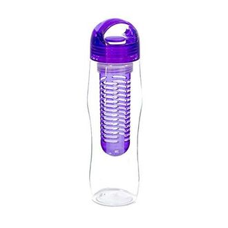 Yoko Design 1428 Flasche Detox mit Teesieb Kunststoff violett 25 x 7,2 x 7,2 cm