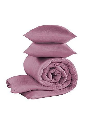 De Witte Lietaer Tarbot Rosa Baumwolle Bettbezug und Kissenbezug Set 240 x 220 cm