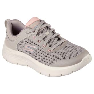 Skechers Damen GO Walk Flex Caley, Taupe Synthetic/Pink Trim, 38.5 EU