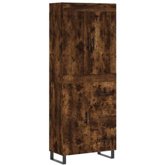 vidaXL Highboard Räuchereiche 69,5x34x180 cm Holzwerkstoff vidaXL