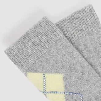 Sandro Chaussettes motif Arygle &agrave; strass
