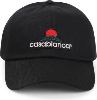 Casablanca Caps & Mützen - Structured Black Cap With Mountain - Gr. ONE SIZE - in Schwarz - für Damen